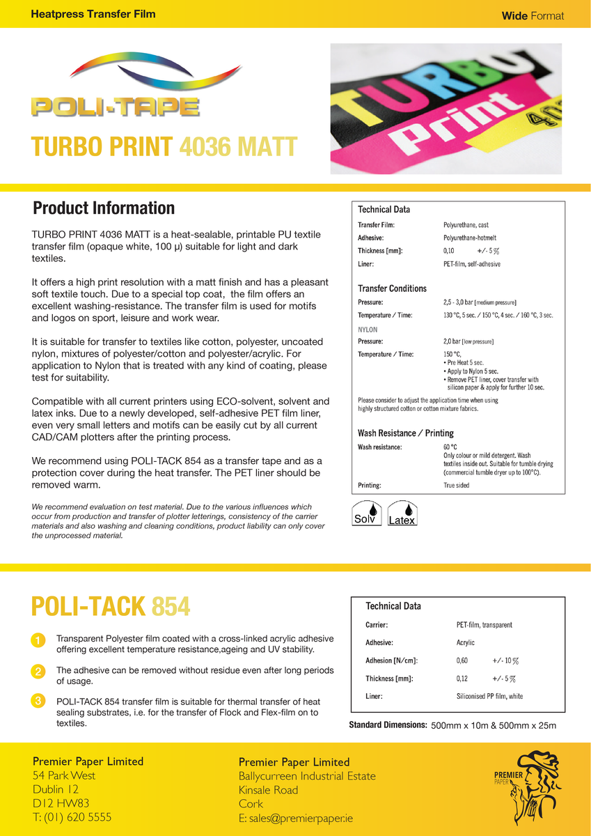 POLI-PRINT Turbo Print 4036 Matt – Premier Paper